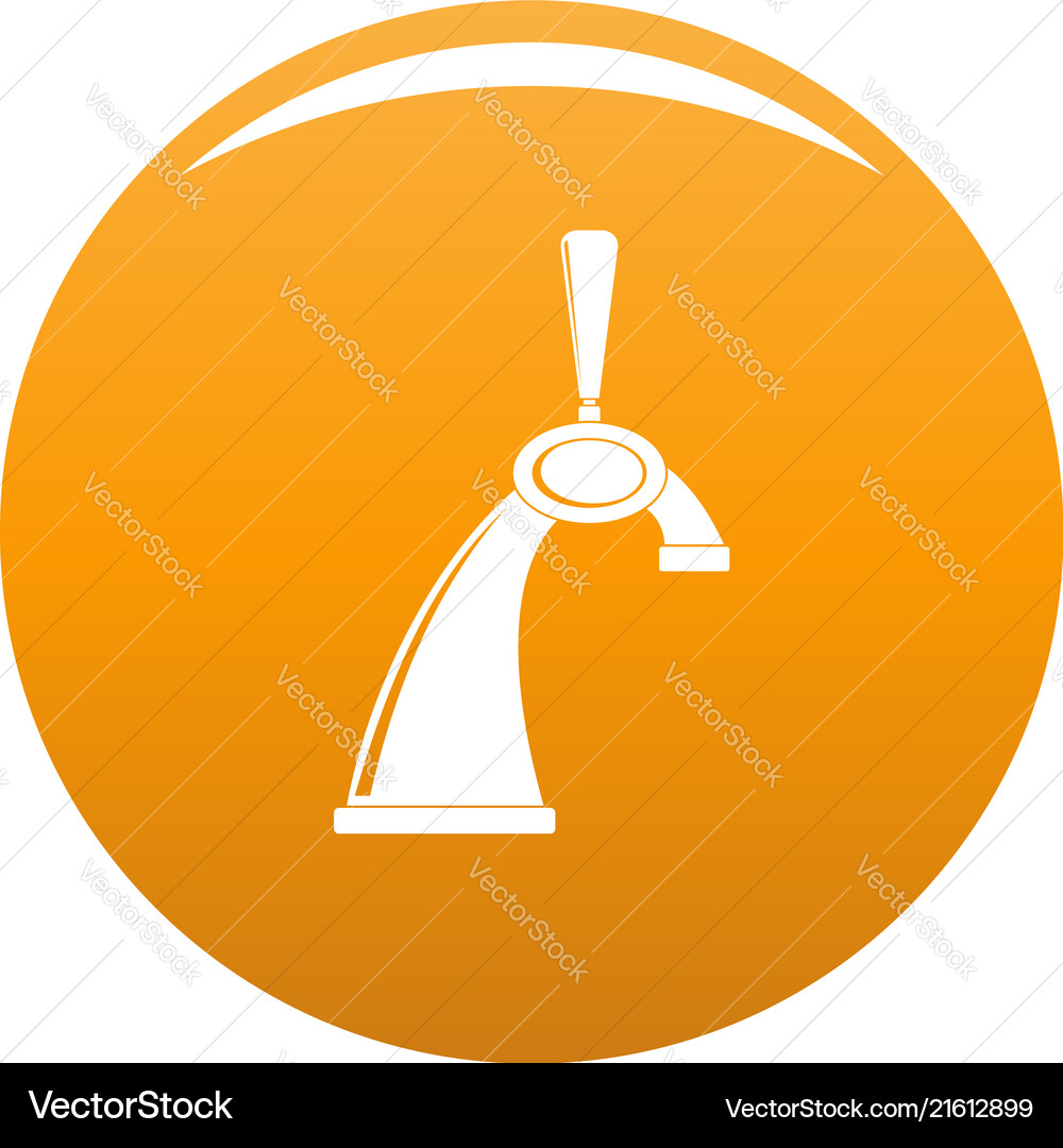 Small tap icon orange Royalty Free Vector Image