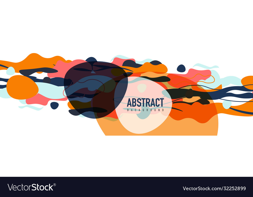 Trendy liquid style shapes abstract design Vector Image