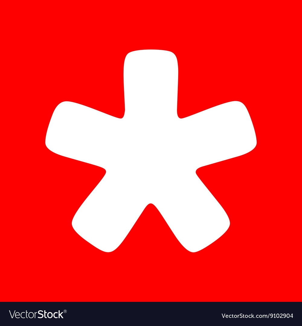 Asterisk star sign Royalty Free Vector Image - VectorStock