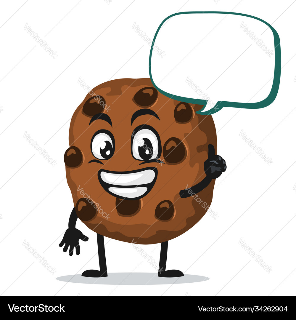 Chocochips mascot or character Royalty Free Vector Image