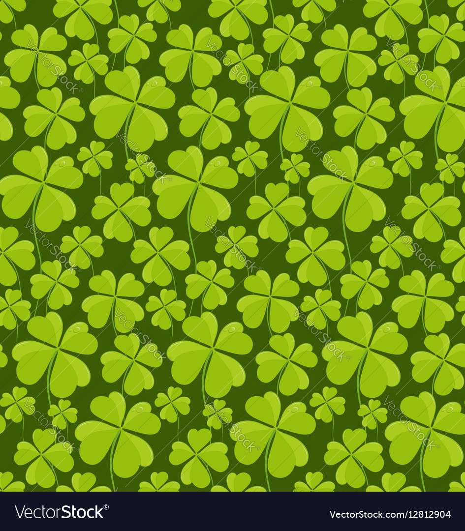 Clovers seamless pattern Royalty Free Vector Image