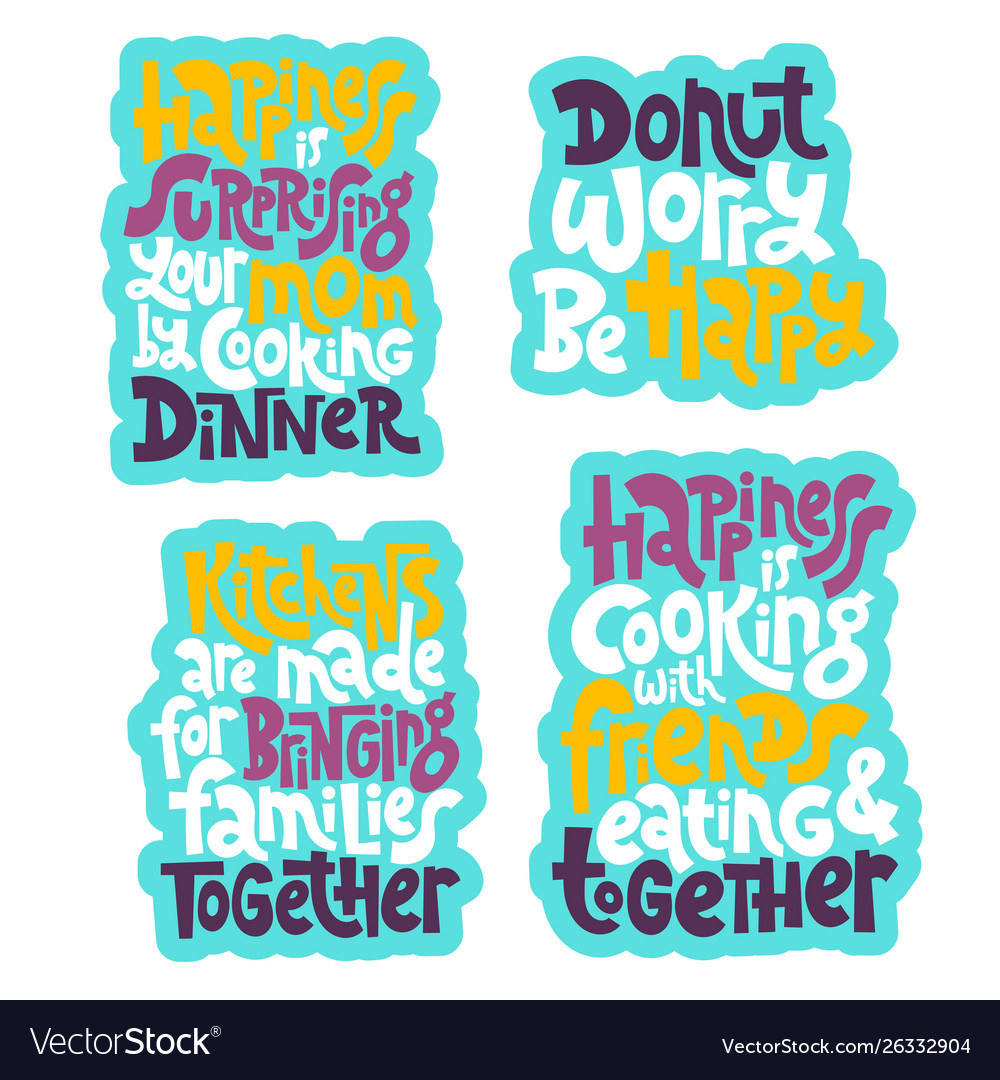 Cooking class quotes Royalty Free Vector Image