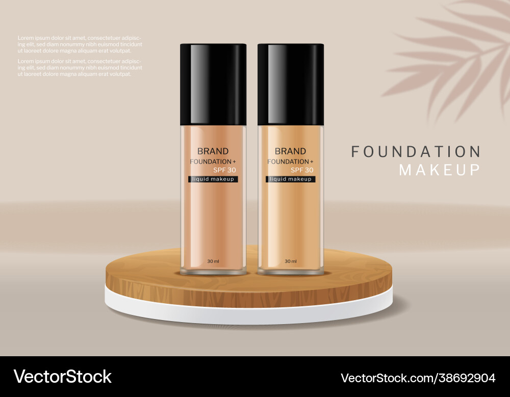 Foundation cosmetics realistic skin care Vector Image