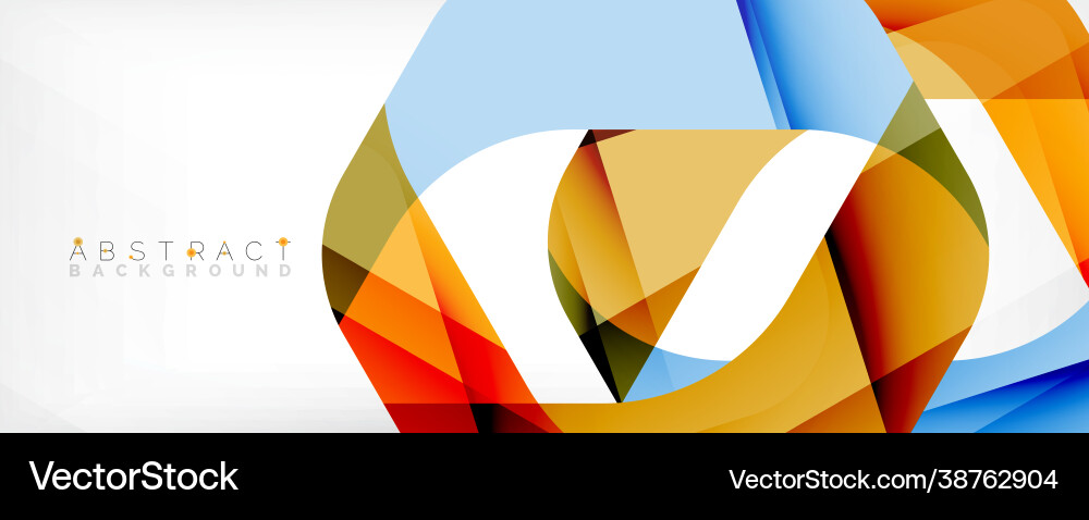 Geometric abstract background - multicolored Vector Image