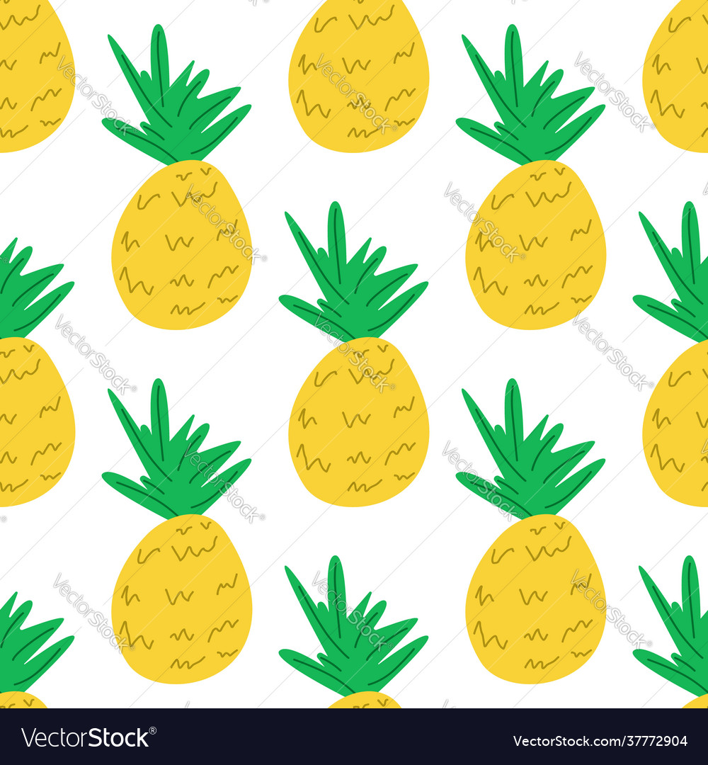 Seamless pineapple pattern an element Royalty Free Vector