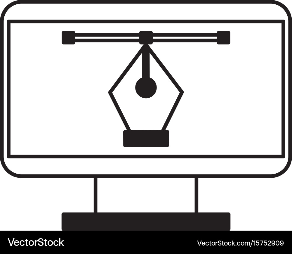 Computer electronic work Royalty Free Vector Image