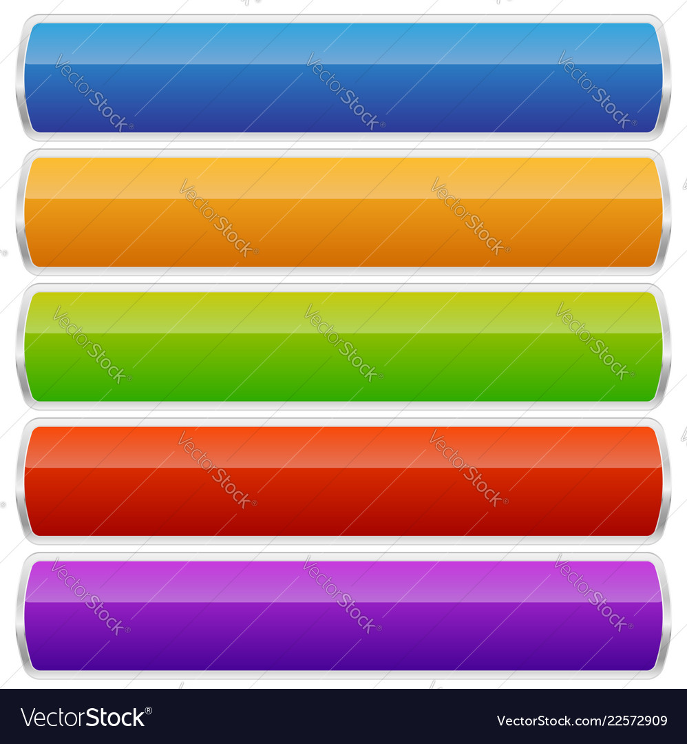 Empty rectangular button banner backgrounds Vector Image