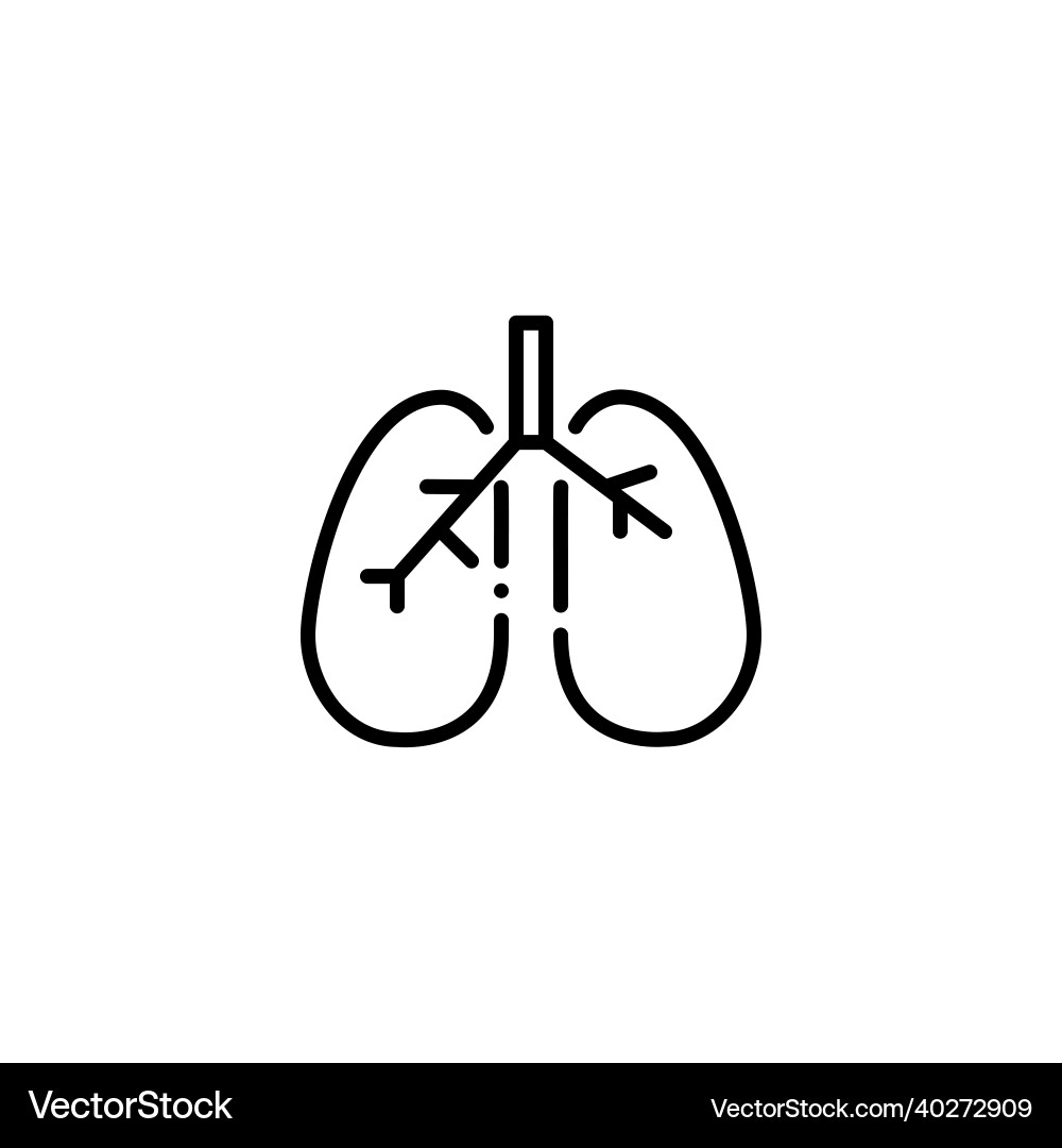 Human lungs internal breathing organ pixel Vector Image