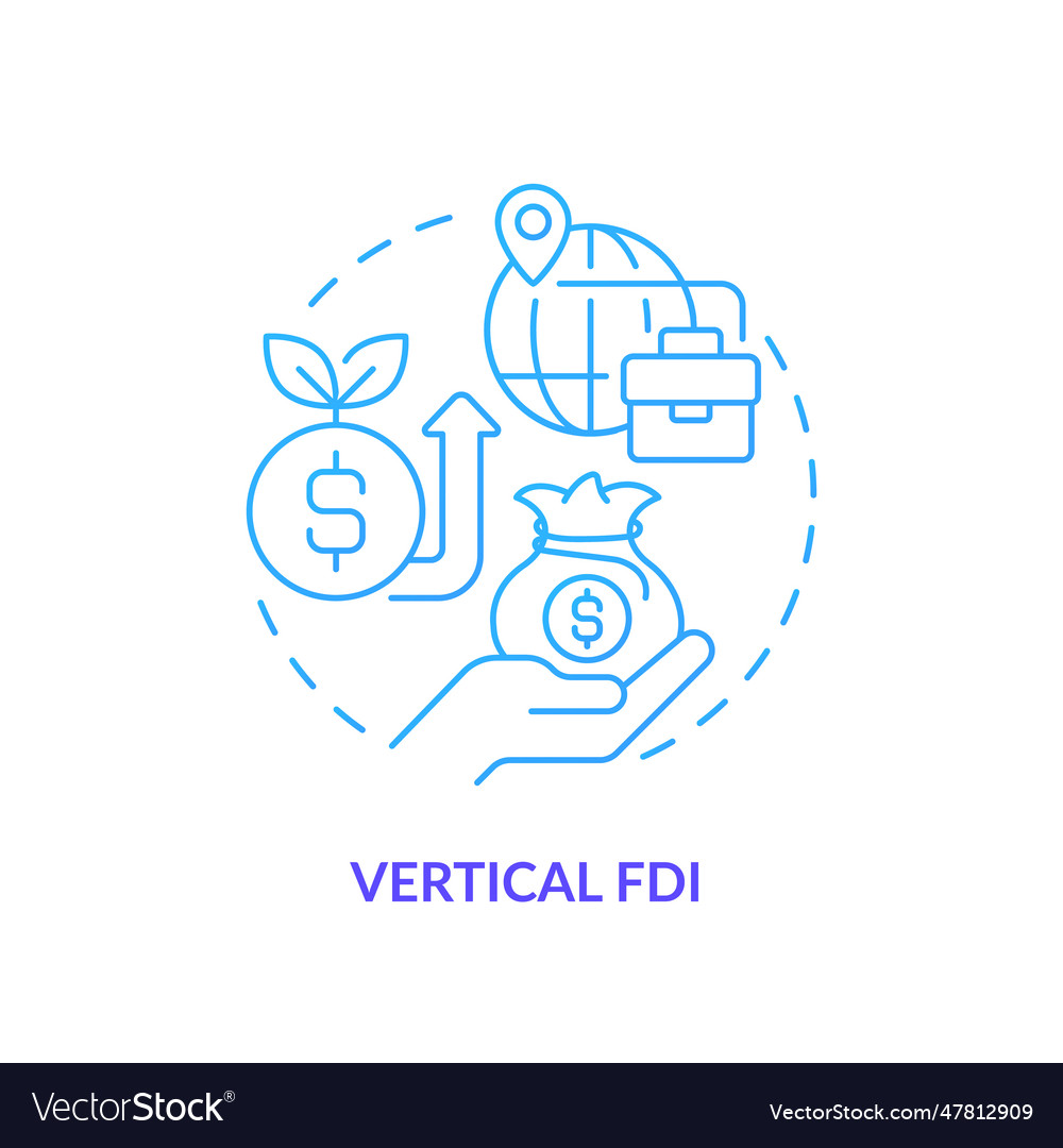Linear vertical fdi icon Royalty Free Vector Image Linear vertical fdi icon Royalty Free Vector Image