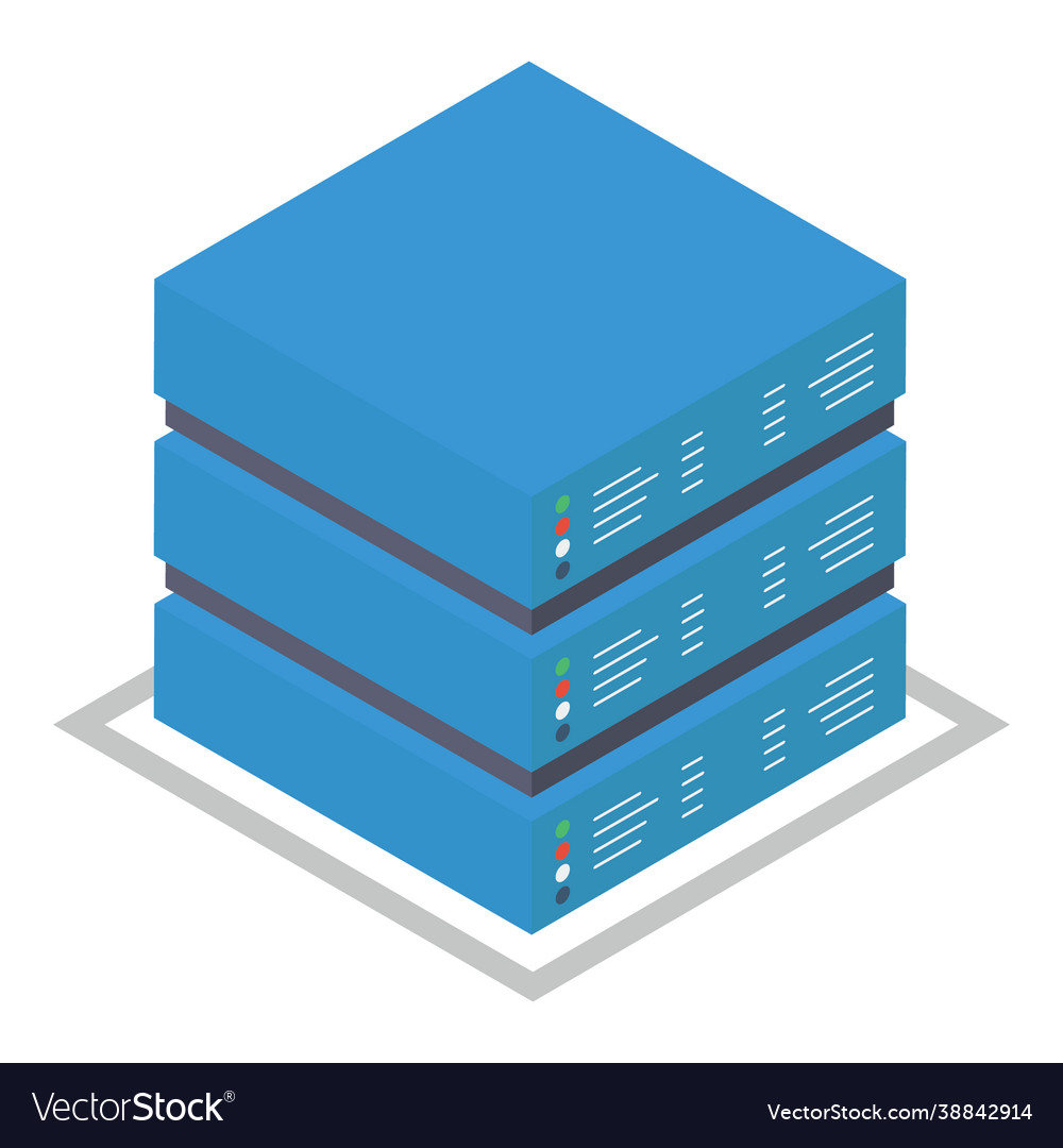 Data server rack Royalty Free Vector Image - VectorStock