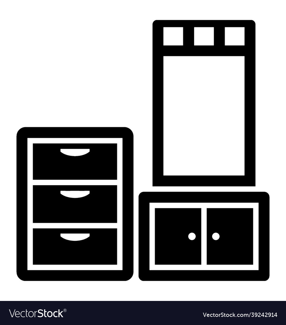 Dressing table Royalty Free Vector Image - VectorStock