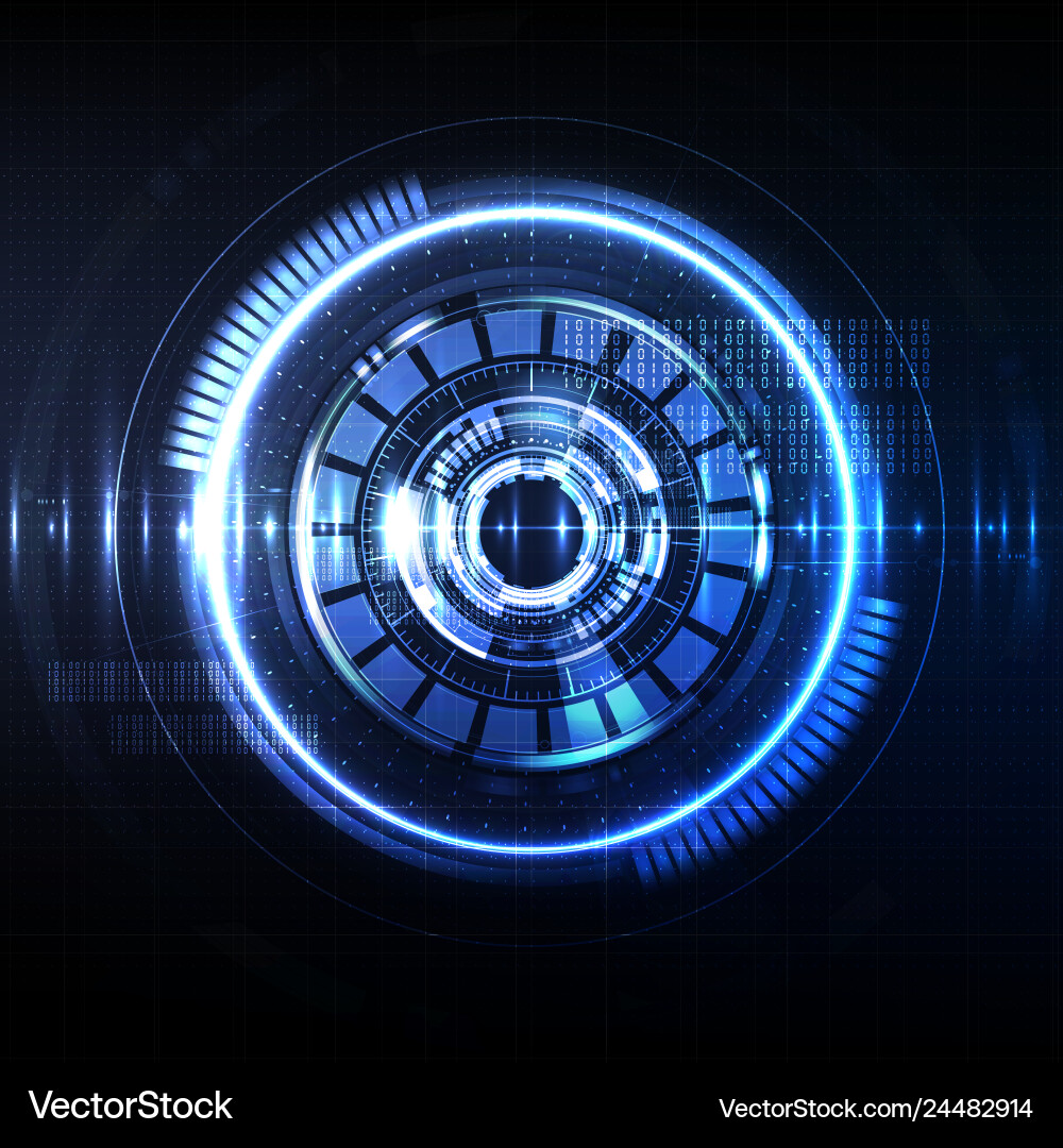 Technological futuristic interface system modern Vector Image