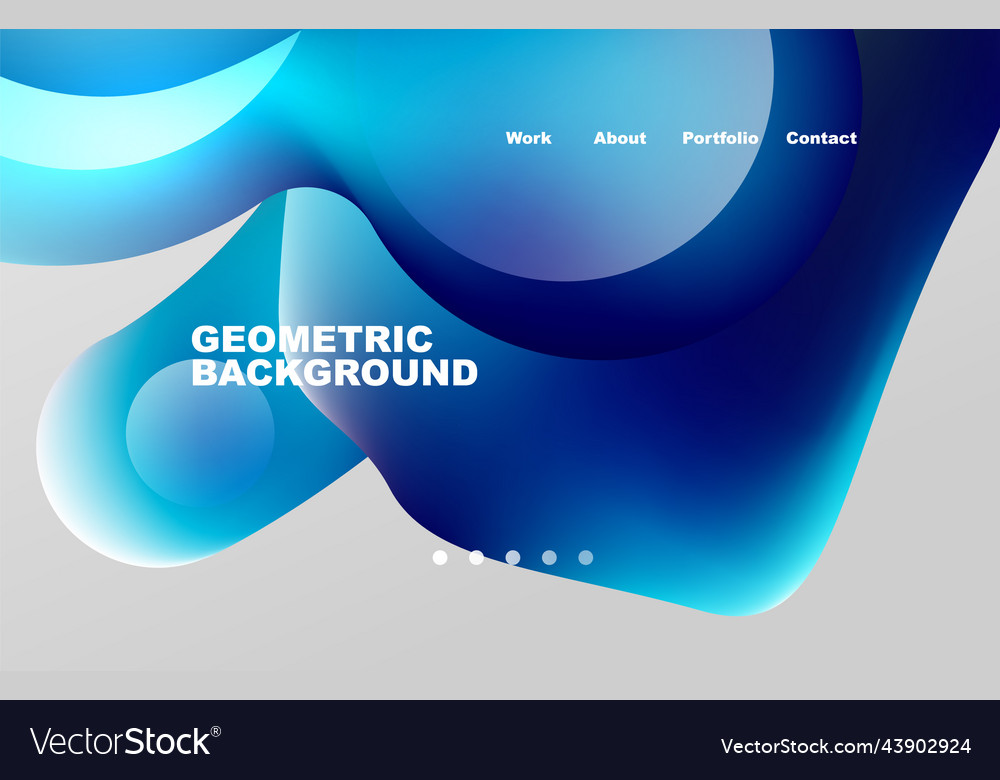 Abstract liquid background for your landing page Vector Image