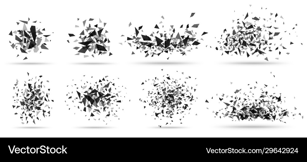 Abstract shatter burst geometric texture dark Vector Image