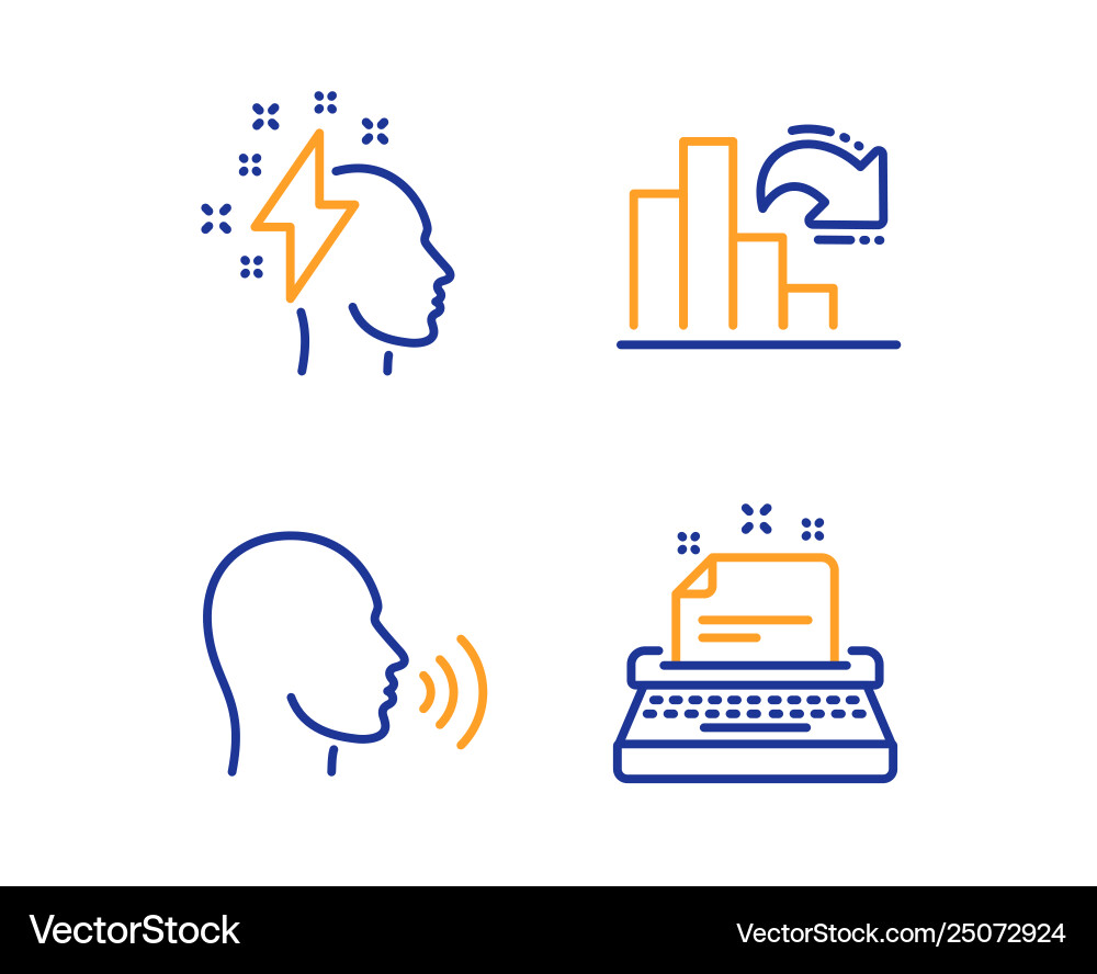 Brainstorming decreasing graph and human sing Vector Image