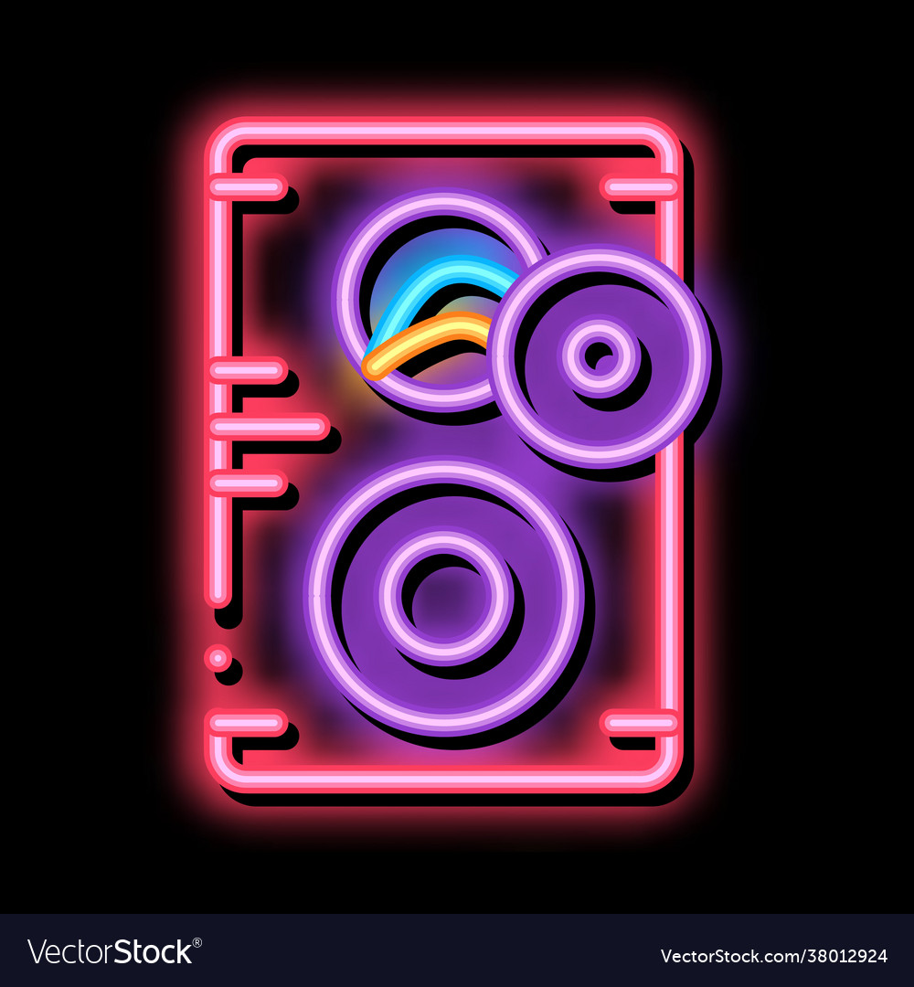 Broken dynamic neon glow icon Royalty Free Vector Image