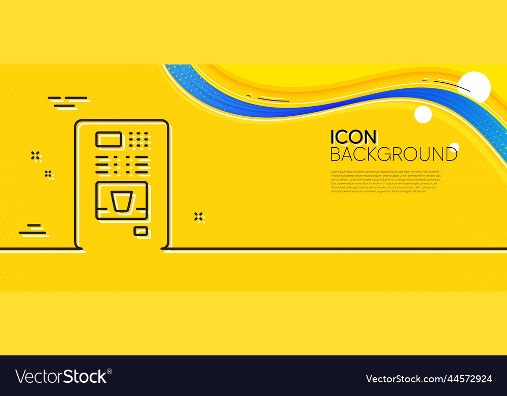 Coffee vending machine line icon hot drink Vector Image Coffee vending machine line icon hot drink Vector Image