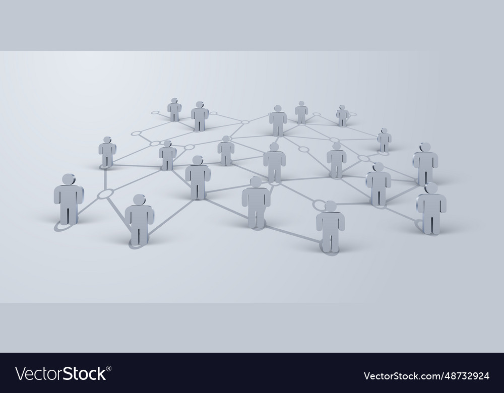 Connecting people social network concept Vector Image Connecting people social network concept Vector Image