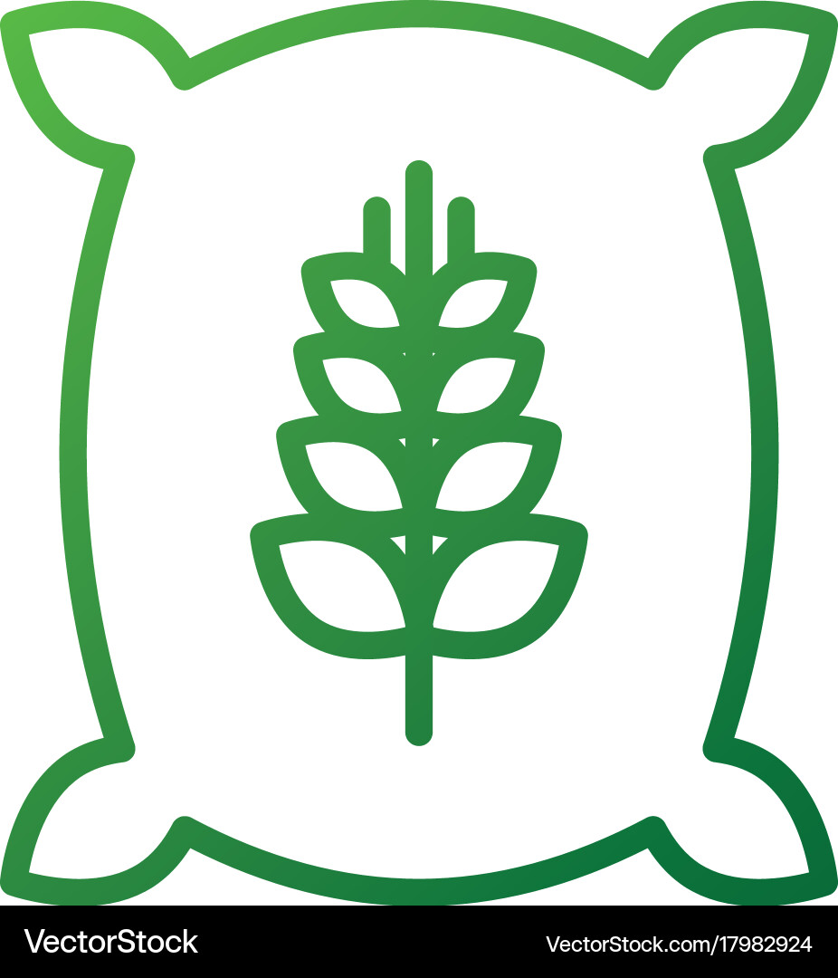Sack bag wheat flour grain farm Royalty Free Vector Image