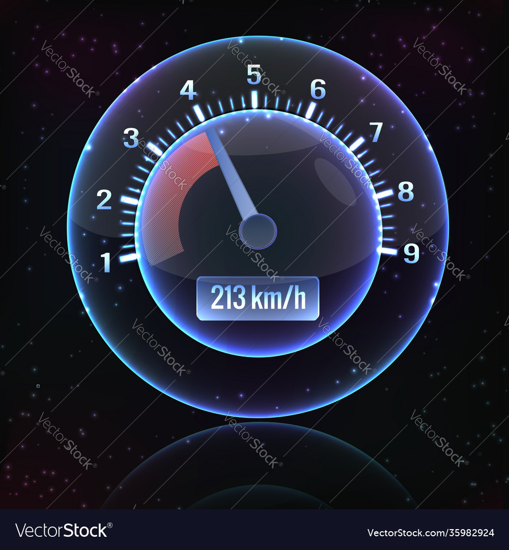 Speedometer interface background Royalty Free Vector Image