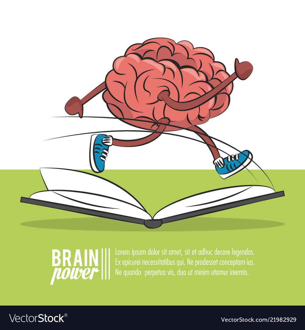 Brain power poster Royalty Free Vector Image - VectorStock