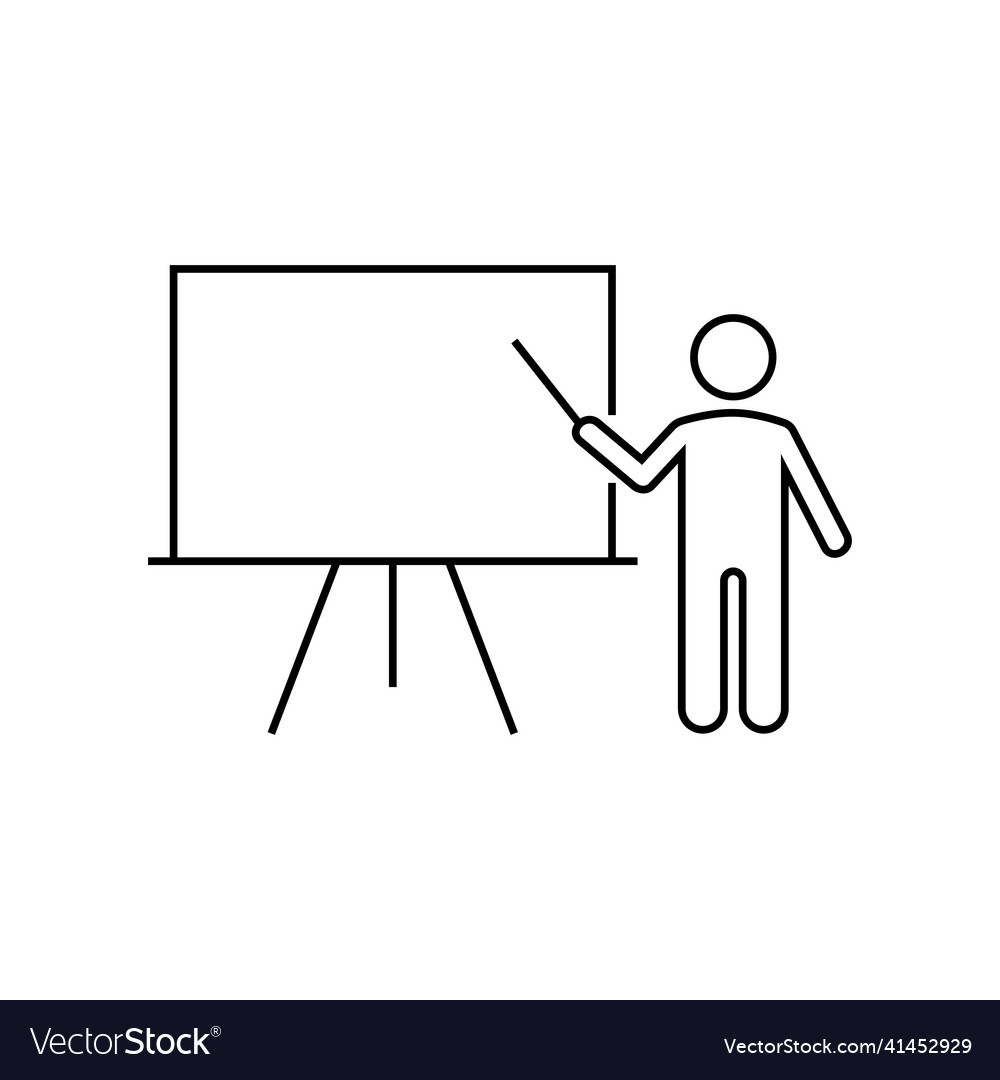 Training line icon outline sign linear style Vector Image