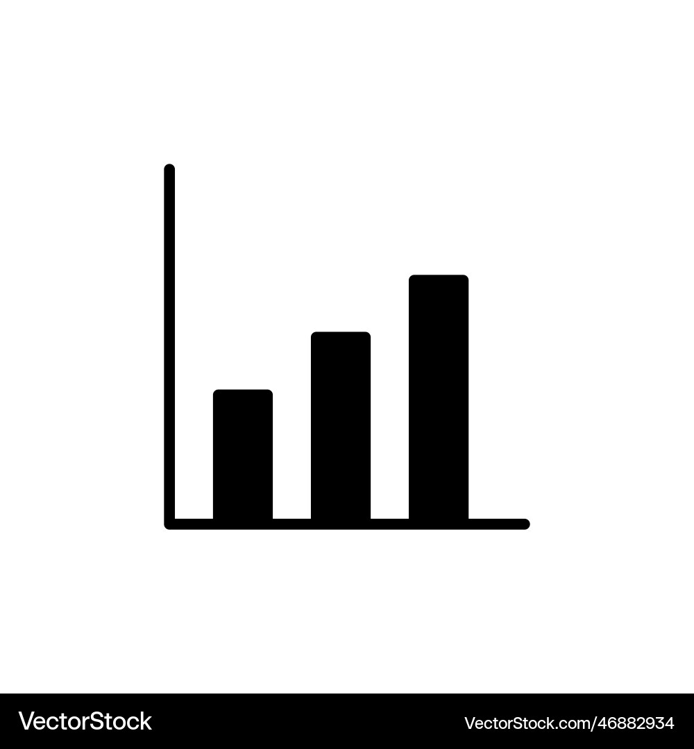 Growing graph icon chart icon graph icon Vector Image