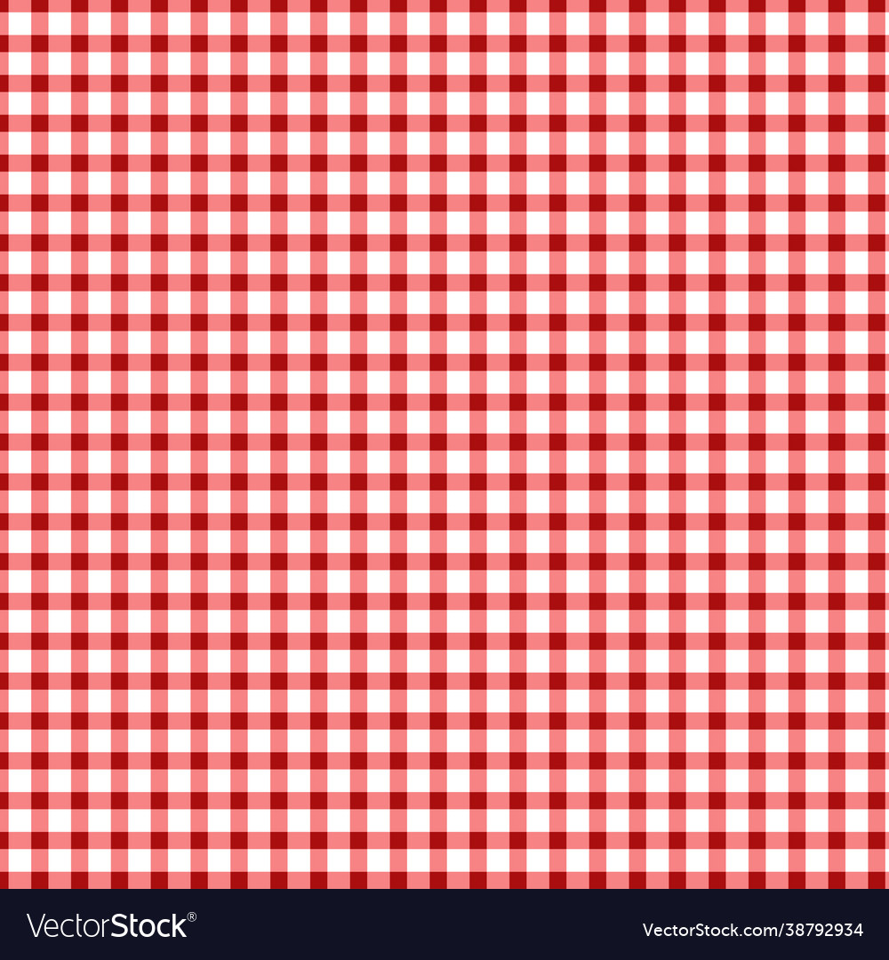 Red gingham pattern background Royalty Free Vector Image