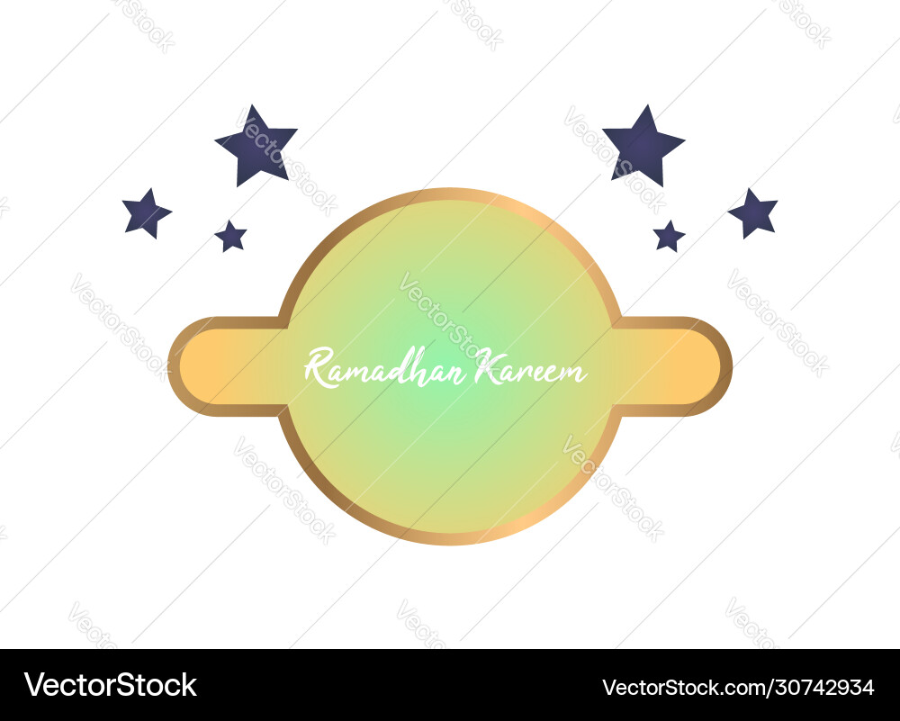 Simple ramadan frame background design Royalty Free Vector