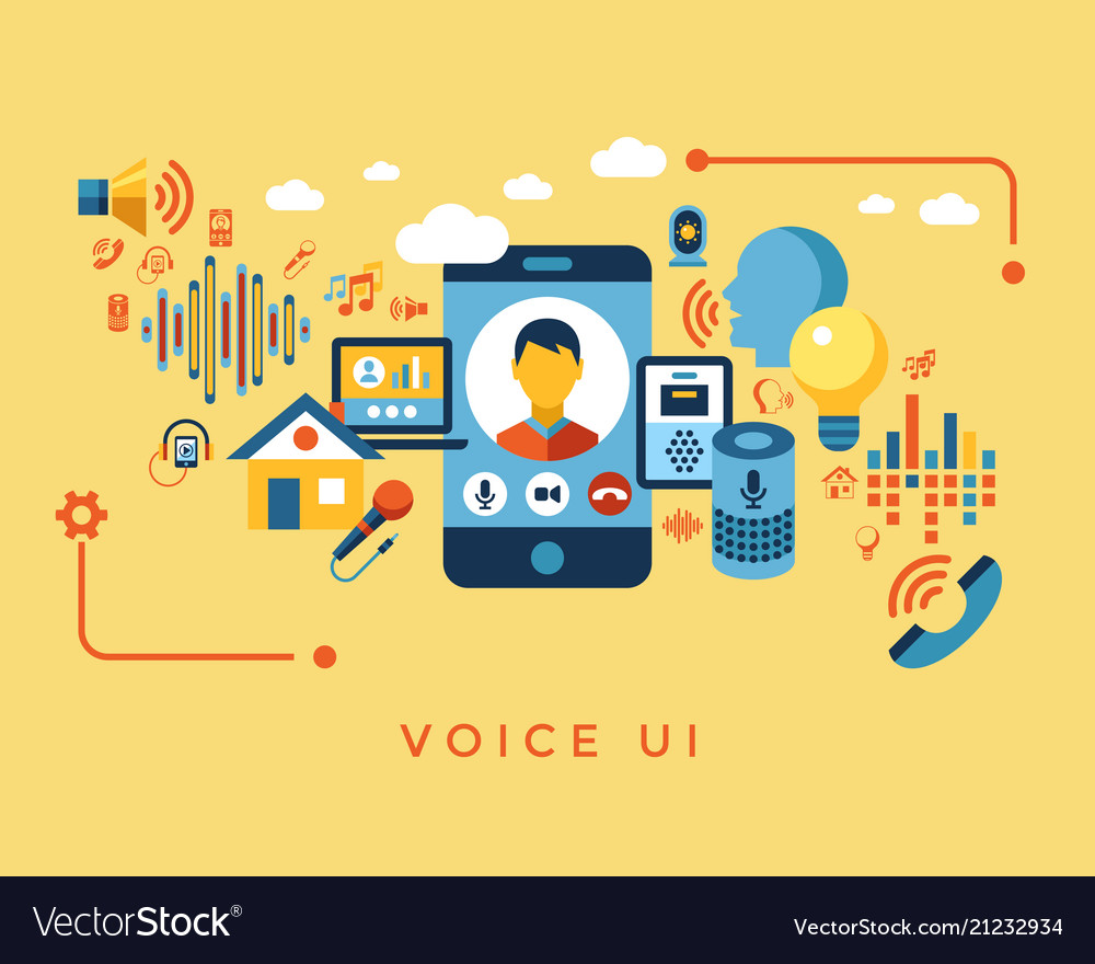 Voice user interface icon set Royalty Free Vector Image Voice user interface icon set Royalty Free Vector Image