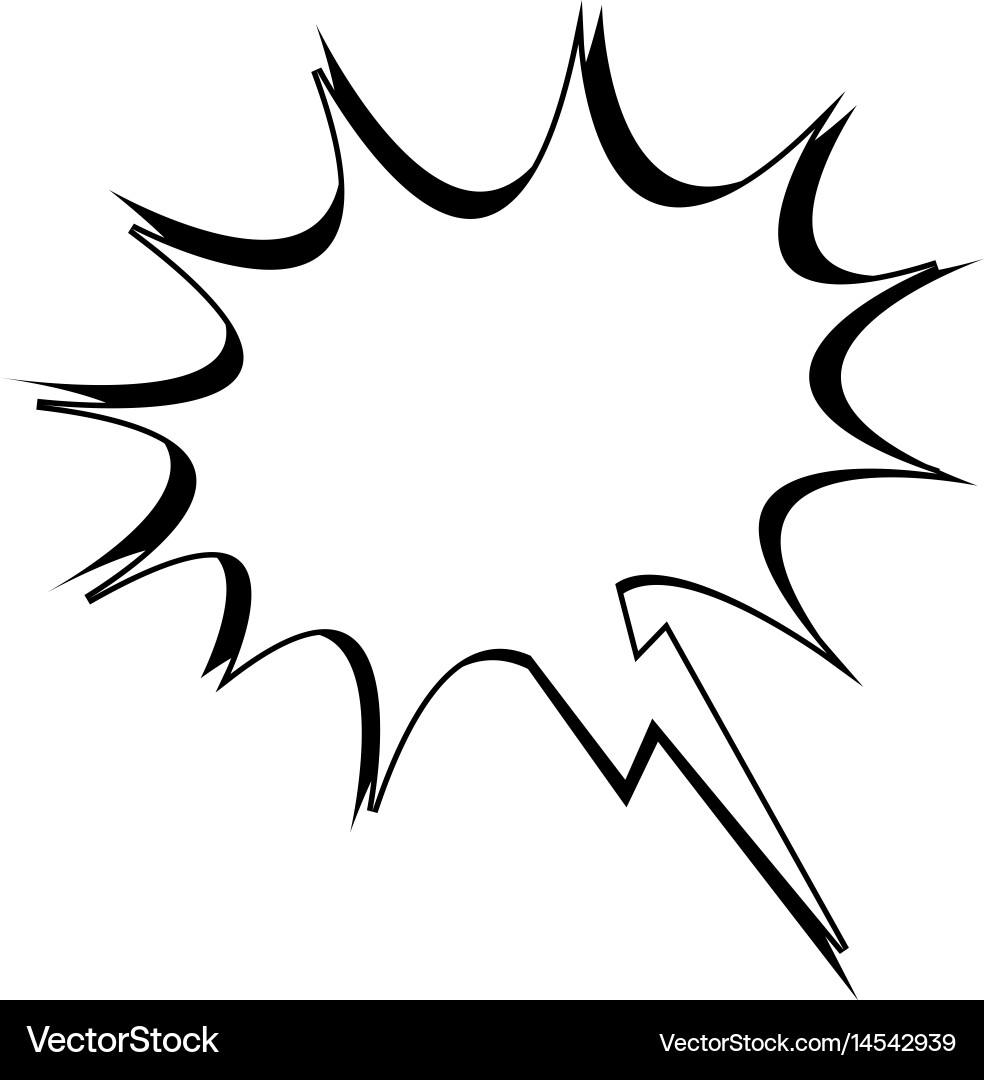 Bubble comic speech chat message Royalty Free Vector Image