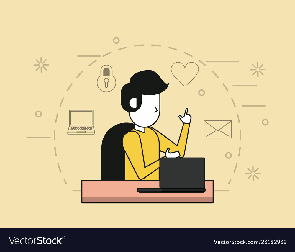 Computer connection technological Royalty Free Vector Image