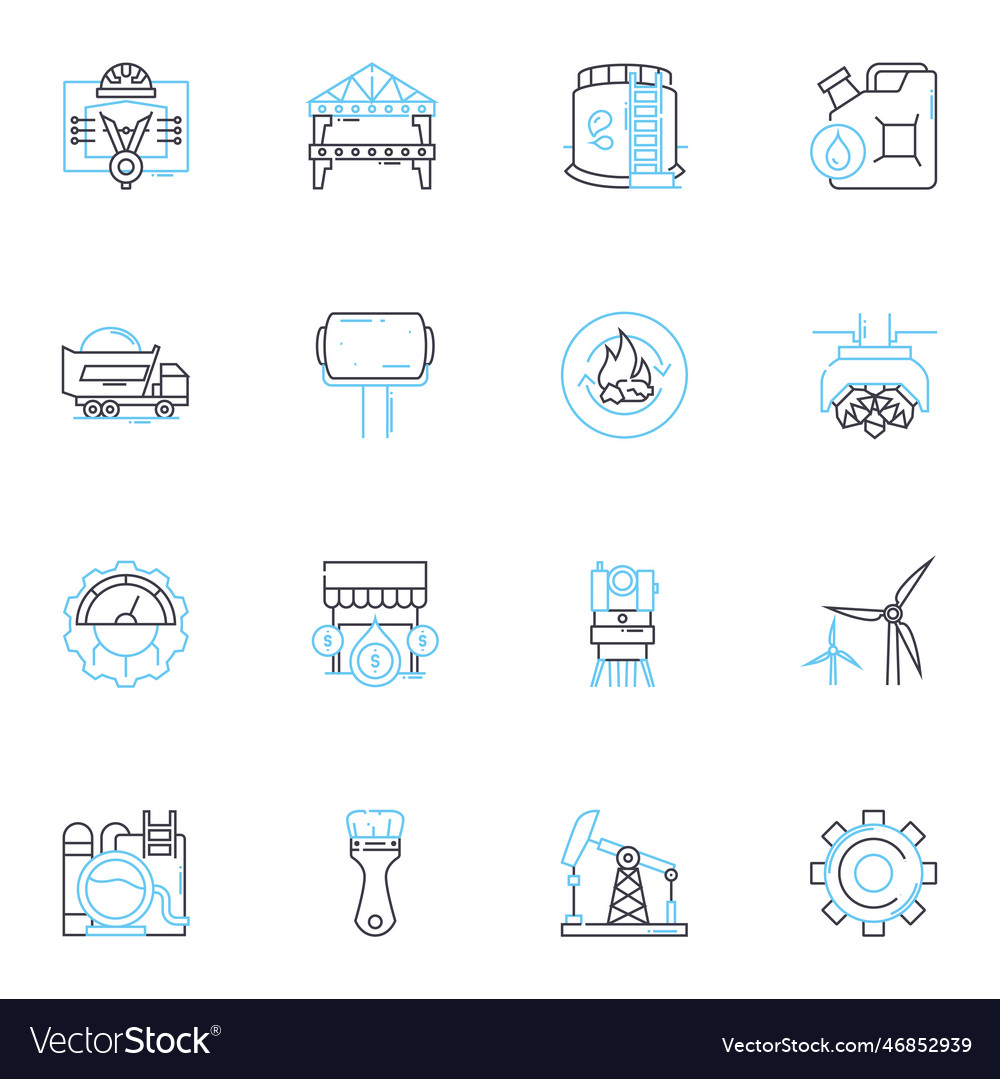 Electrical engineering linear icons set circuitry Vector Image Electrical engineering linear icons set circuitry Vector Image
