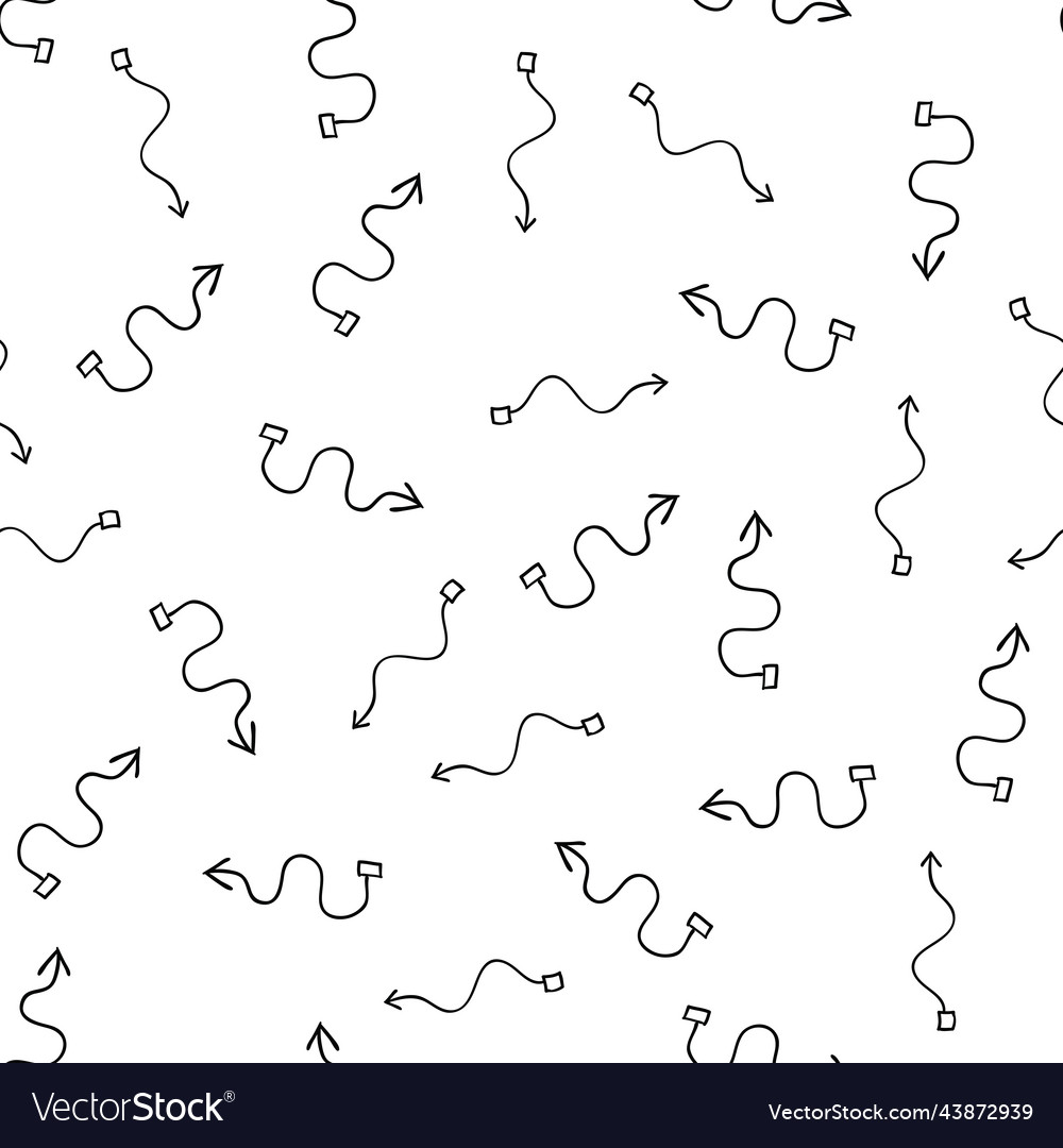 Hand drawn arrows seamless pattern Royalty Free Vector Image