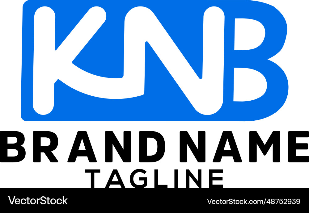 Initial letter knb logo design template Royalty Free Vector