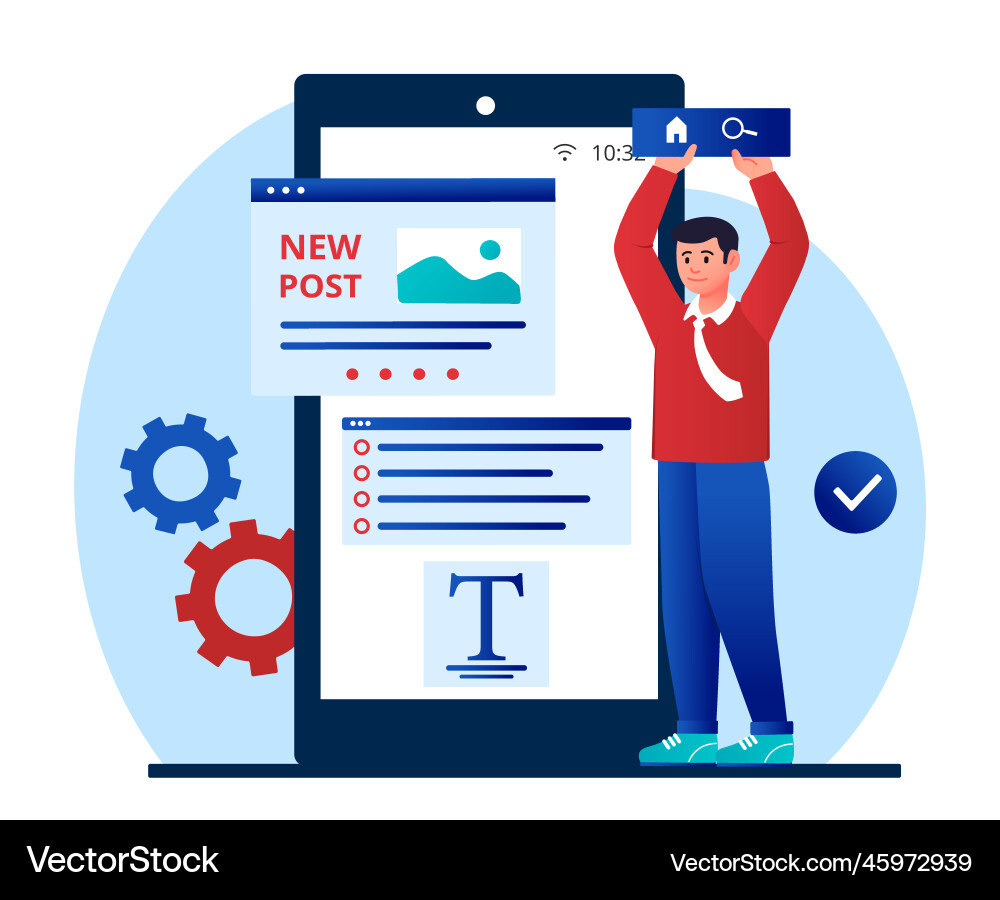Website design concept Royalty Free Vector Image