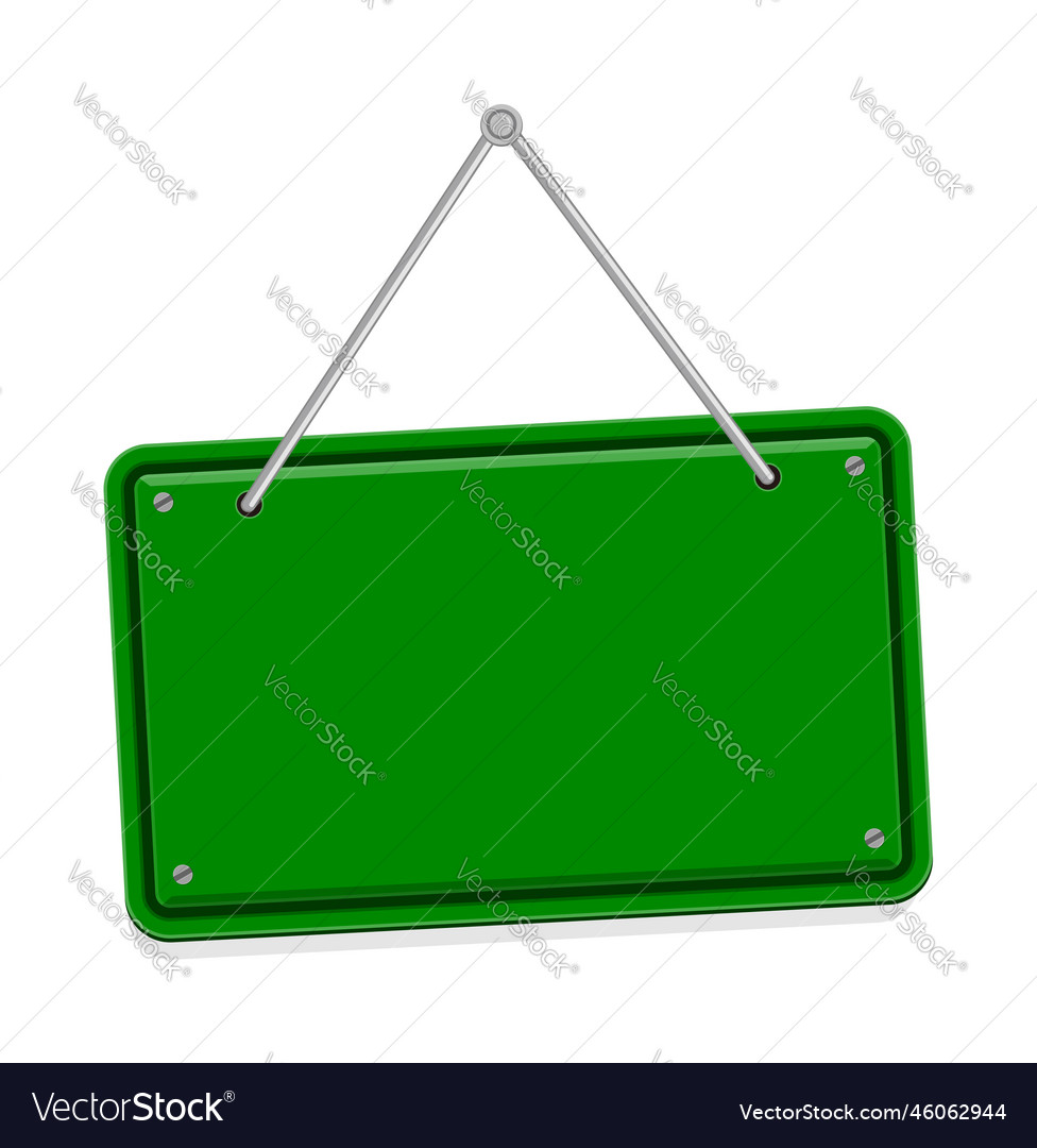 Hanging blank signboard Royalty Free Vector Image