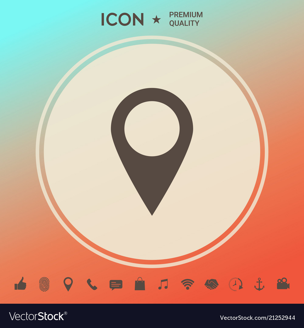 Map pointer icon Royalty Free Vector Image - VectorStock