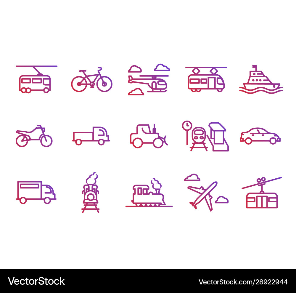 Public transport related Royalty Free Vector Image
