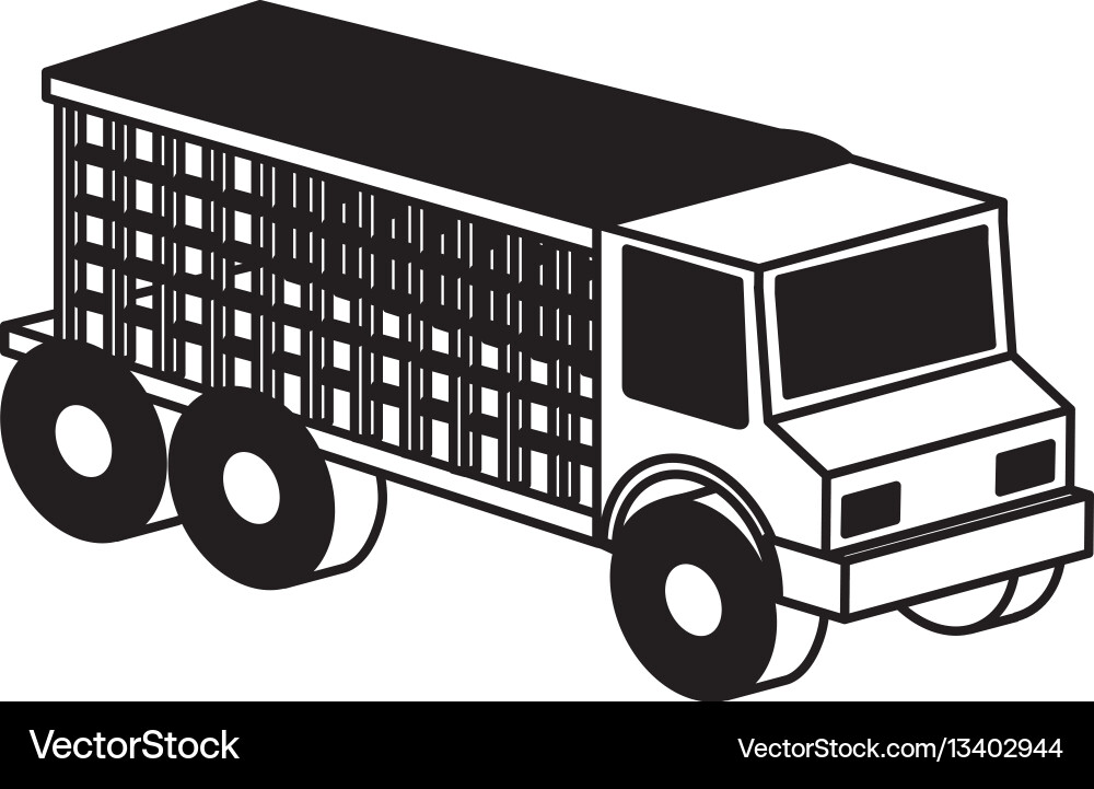 Truck vehicle isometric icon Royalty Free Vector Image