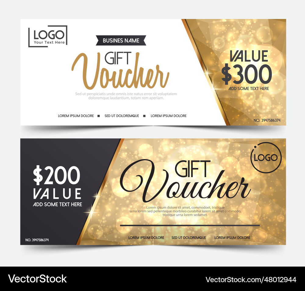 Vouchers design 4 Royalty Free Vector Image - VectorStock