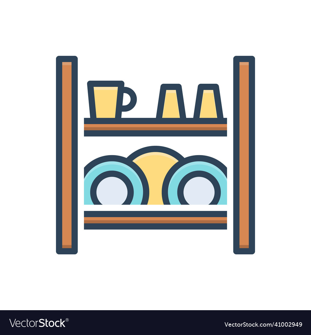 Dish rack Royalty Free Vector Image - VectorStock