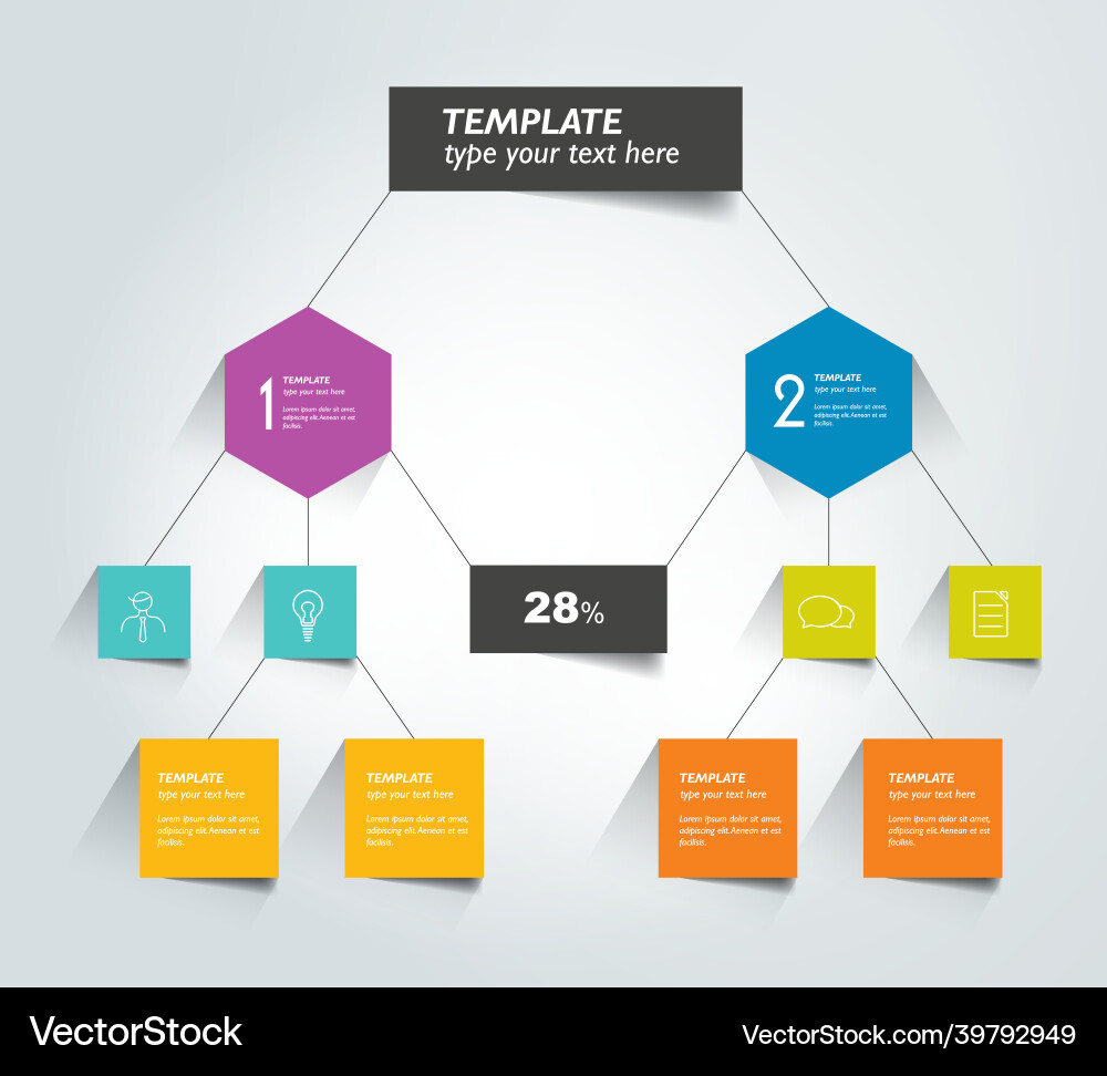 Flowchart diagram scheme infographic element Vector Image