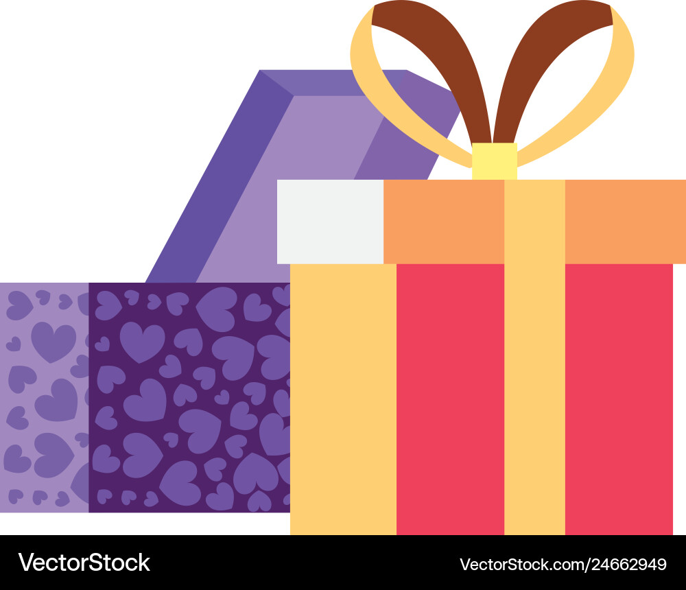 Gift boxes surprise Royalty Free Vector Image - VectorStock