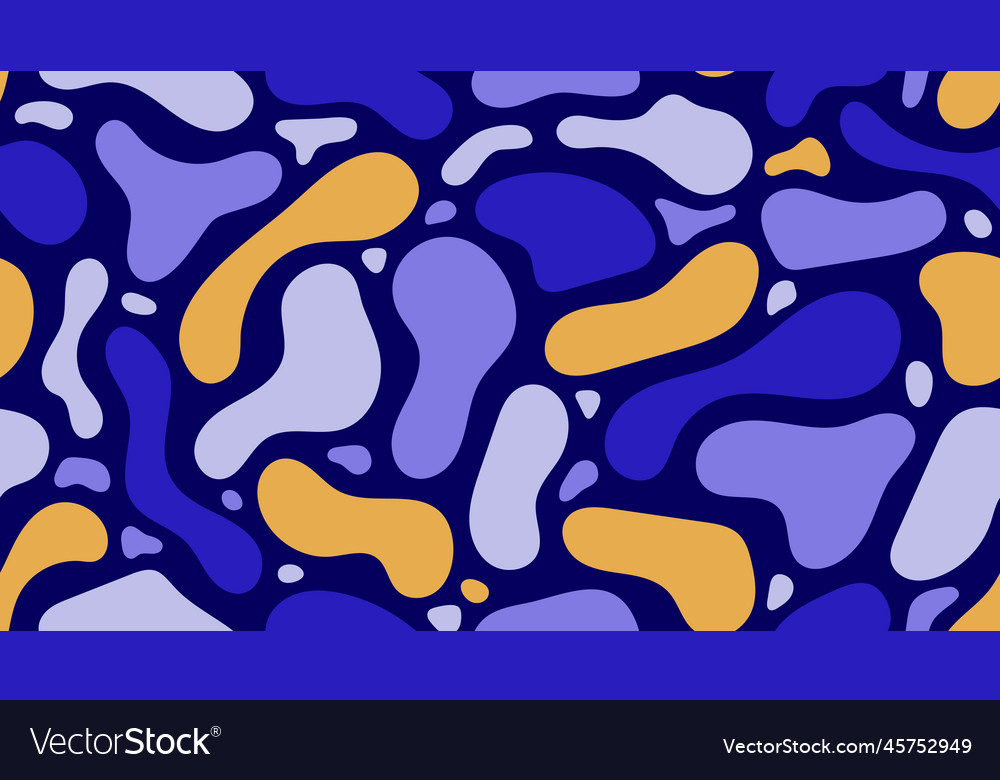 Liquid forms seamless background fluid elements Vector Image
