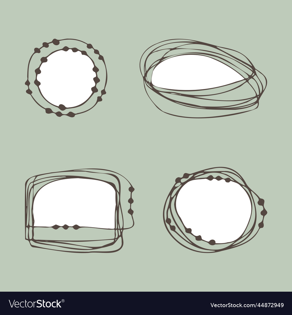 Notebook labels blank frames notes reminders Vector Image