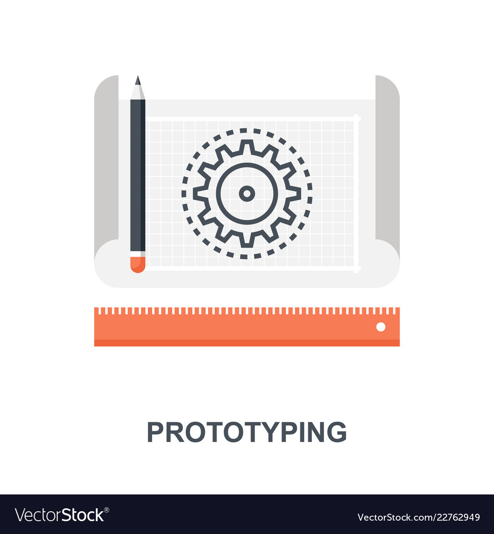 Prototyping icon concept Royalty Free Vector Image