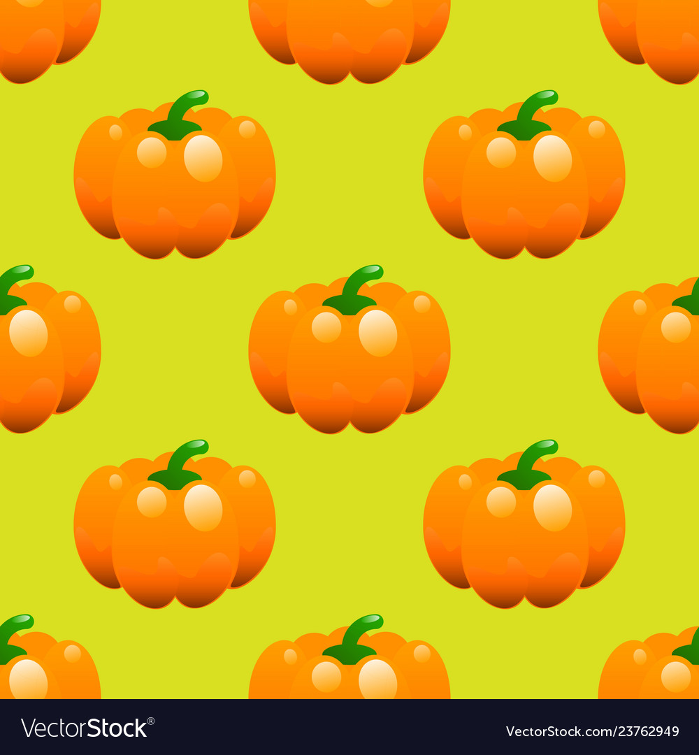 Pumpkin seamless pattern Royalty Free Vector Image