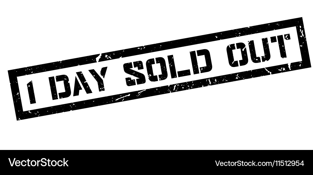 1 day sold out rubber stamp Royalty Free Vector Image