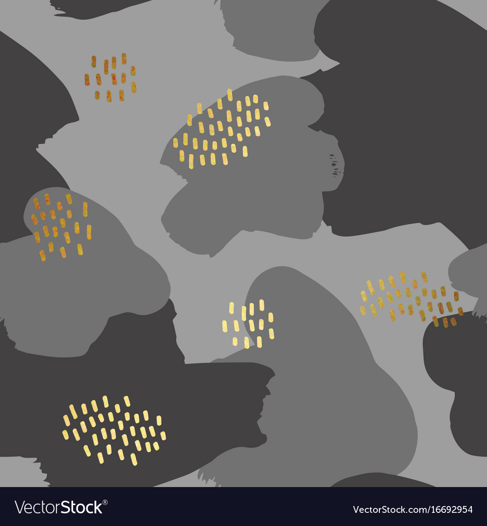 Abstract seamless pattern with golden brush Vector Image